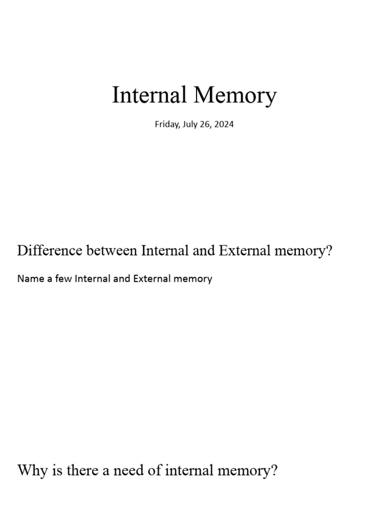 5 Internal Memory | PDF | Computers