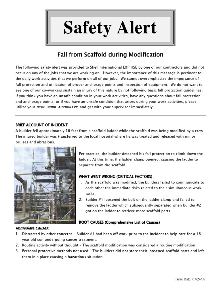 Scaffold Fall | Download Free PDF | Risk | Hazards