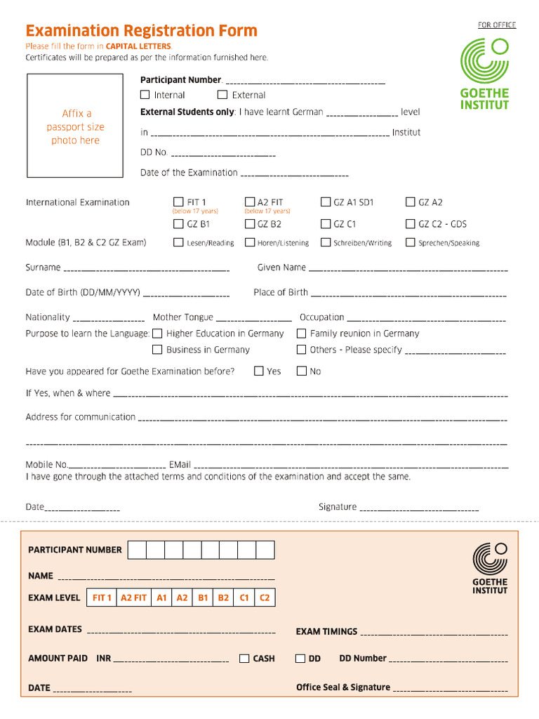 GZ Exam Form | PDF