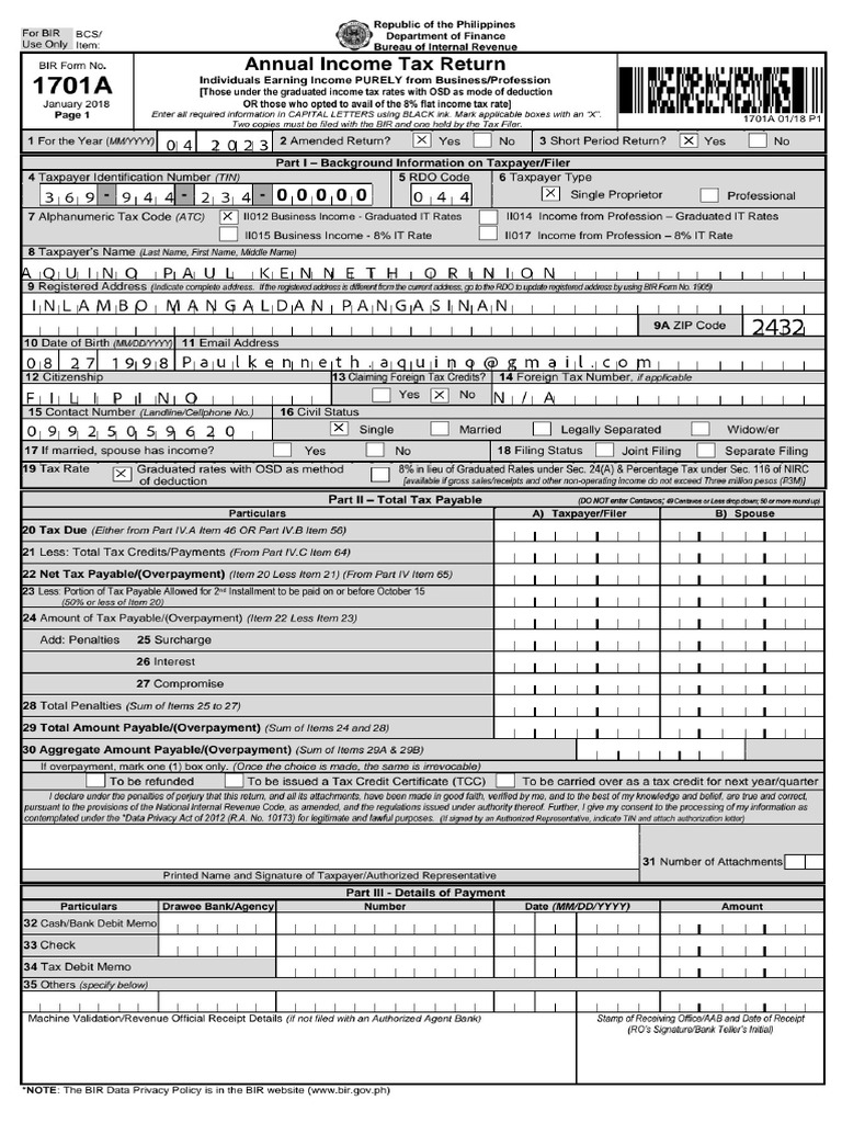 1701A Jan 2018 v5 With Rates 1 | PDF