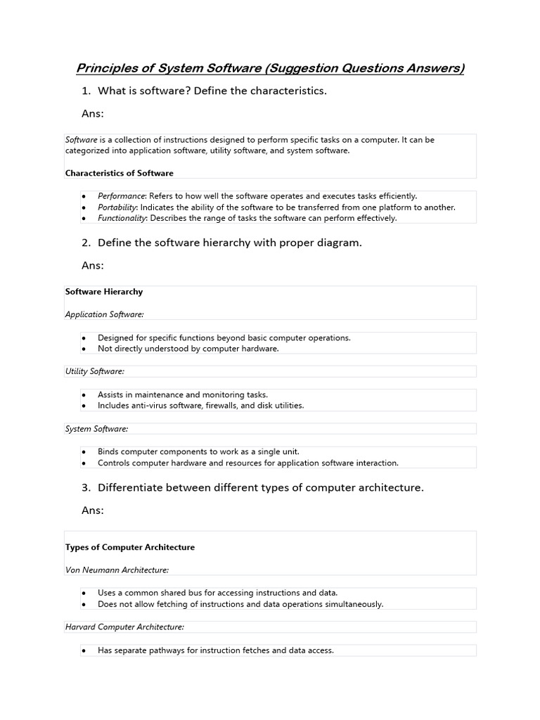 Principle of System Software Answers by OURA | PDF | Assembly Language ...