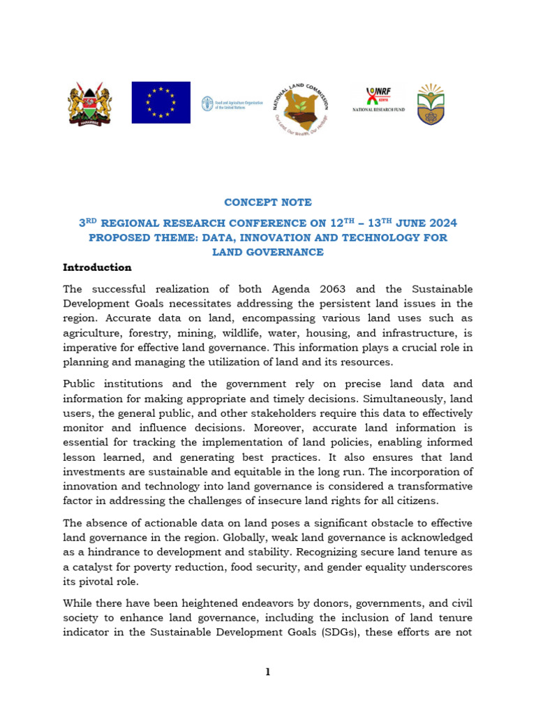 Land Governance Conference 2024: Data & Tech | PDF | Governance ...