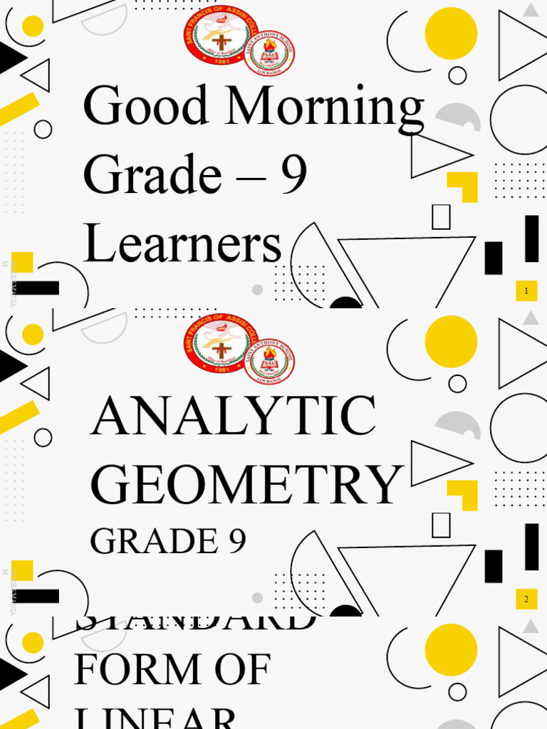 Standard Form of a Linear Equation and Two Point Form | PDF | Equations ...
