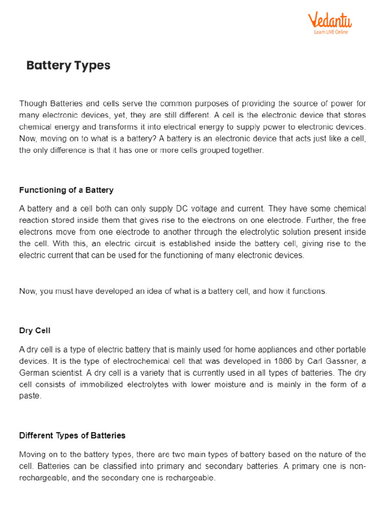 Battery Types | PDF
