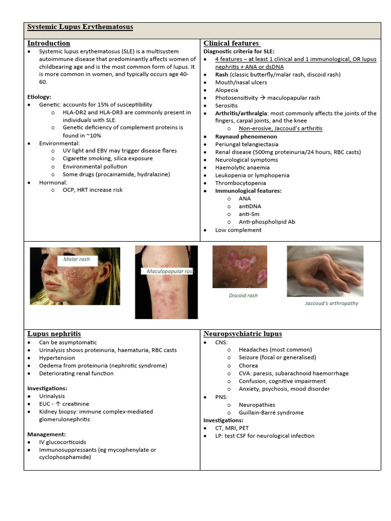 Overview of Systemic Lupus Erythematosus | PDF | Medicine | Epidemiology