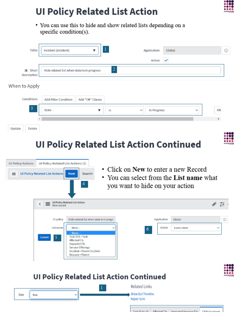 UI Policy Actions for IT Admins | PDF