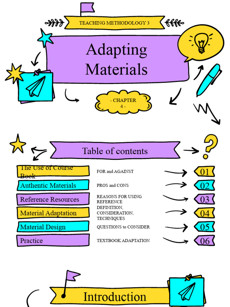 Adapting Materials | PDF | Learning | Teachers