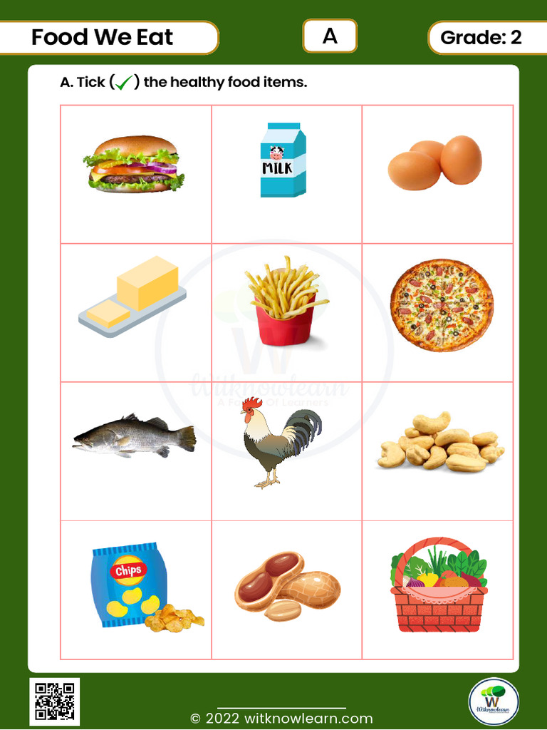 Food We Eat Worksheet For Class 2 0 2022 22 08 125618 | PDF | Foods | Meal