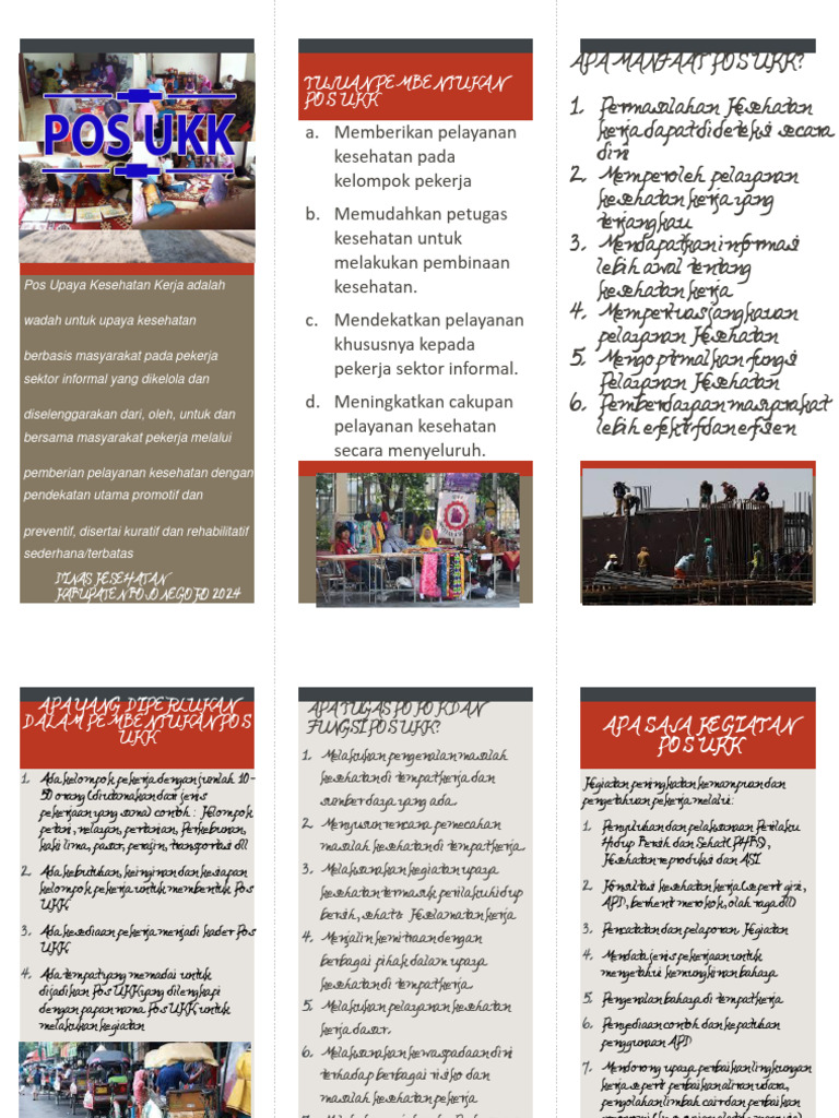 Manfaat dan Kegiatan Pos UKK Pekerja | PDF