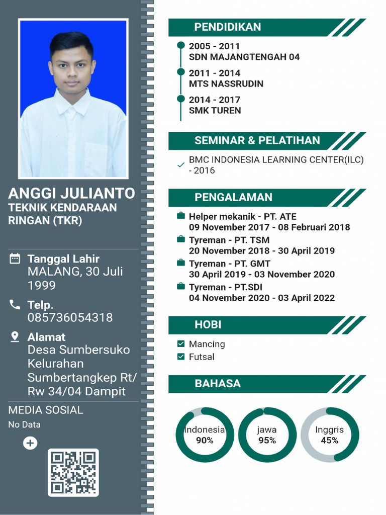 CV Anggi - Tyreman | PDF