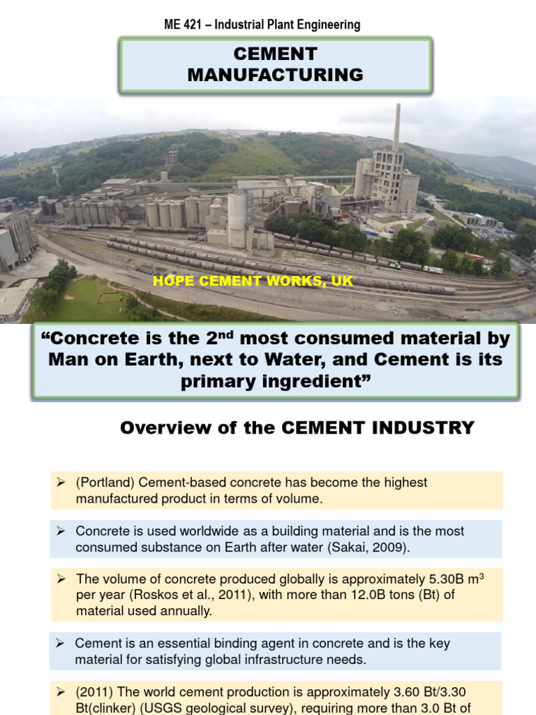 Cement Manufacturing Overview and Impact | PDF | Cement | Concrete