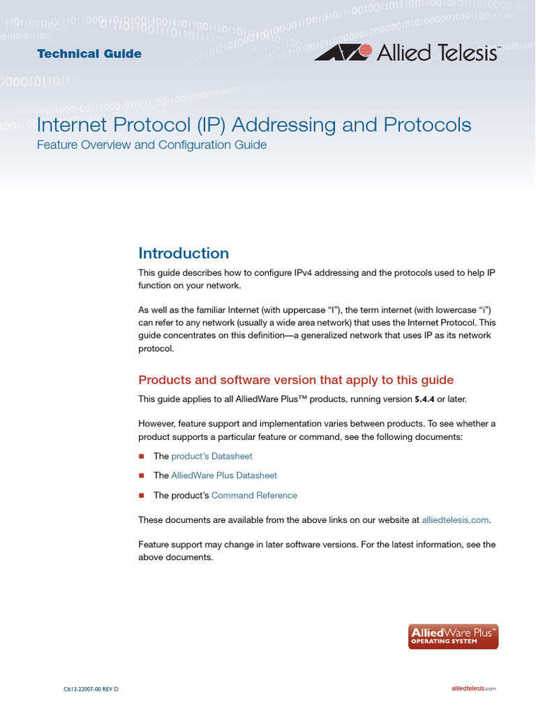 Ip Feature Config Overview Revd | PDF | Domain Name System | Ip Address
