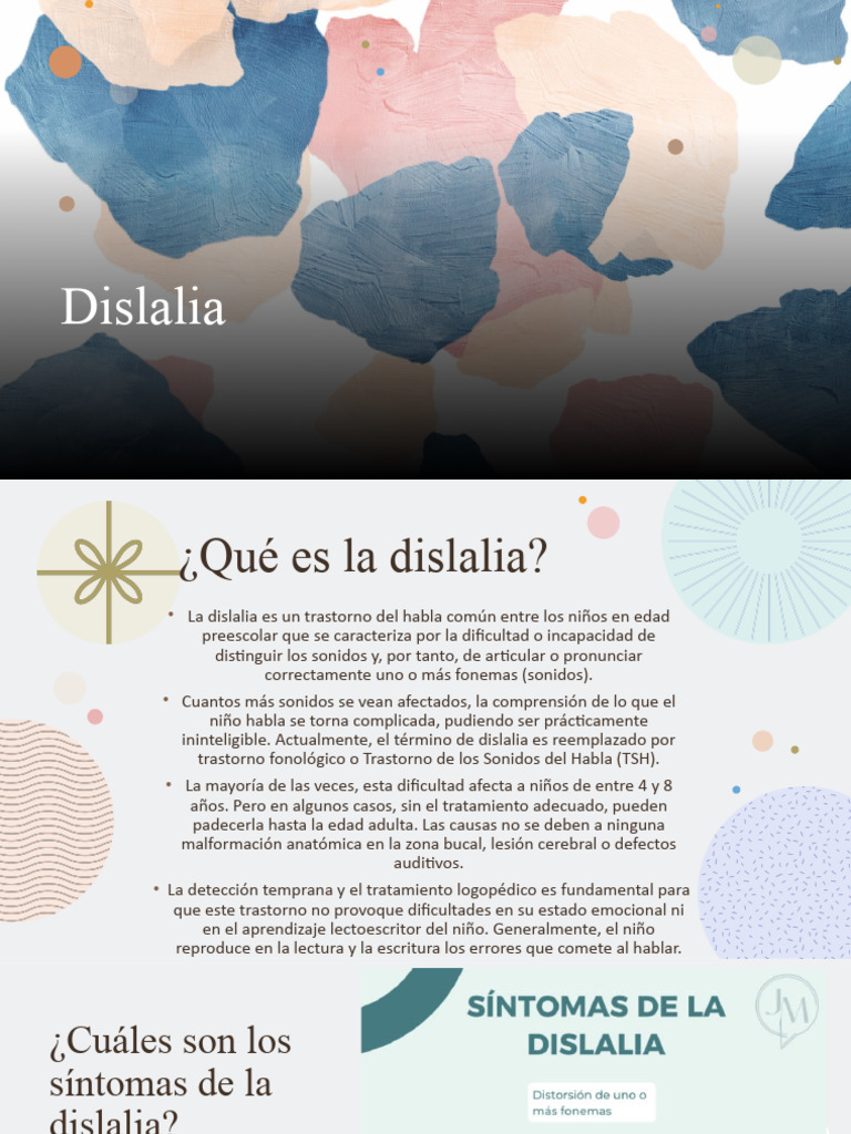 Dislalia: Trastorno del habla en niños | PDF
