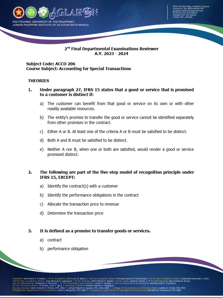 2yr - 2ndF - Accounting For Special Transactions - 2324 | PDF | Debits ...