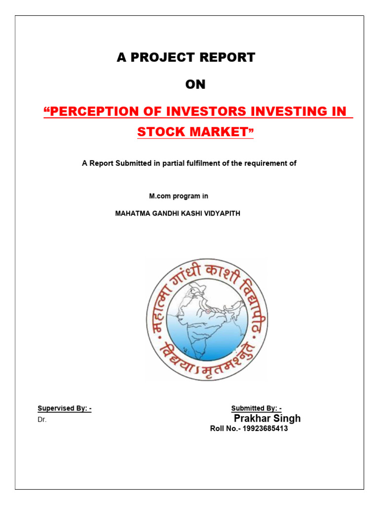 Stock Marketing Survey Project File | PDF | Financial Markets ...