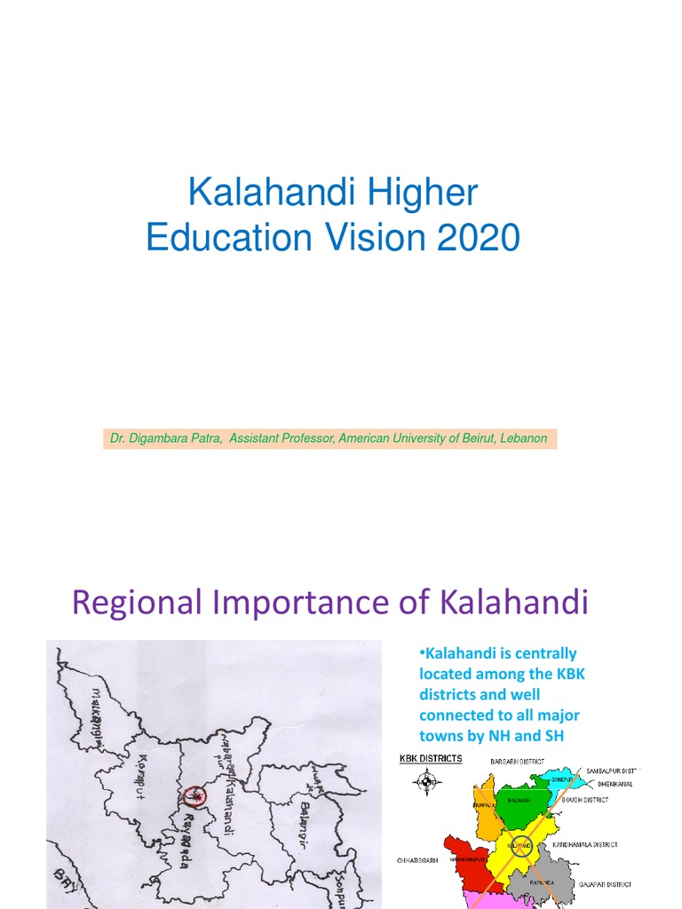 Kalahandi Higher Education Vision 2020: Dr. Digambara Patra, Assistant ...