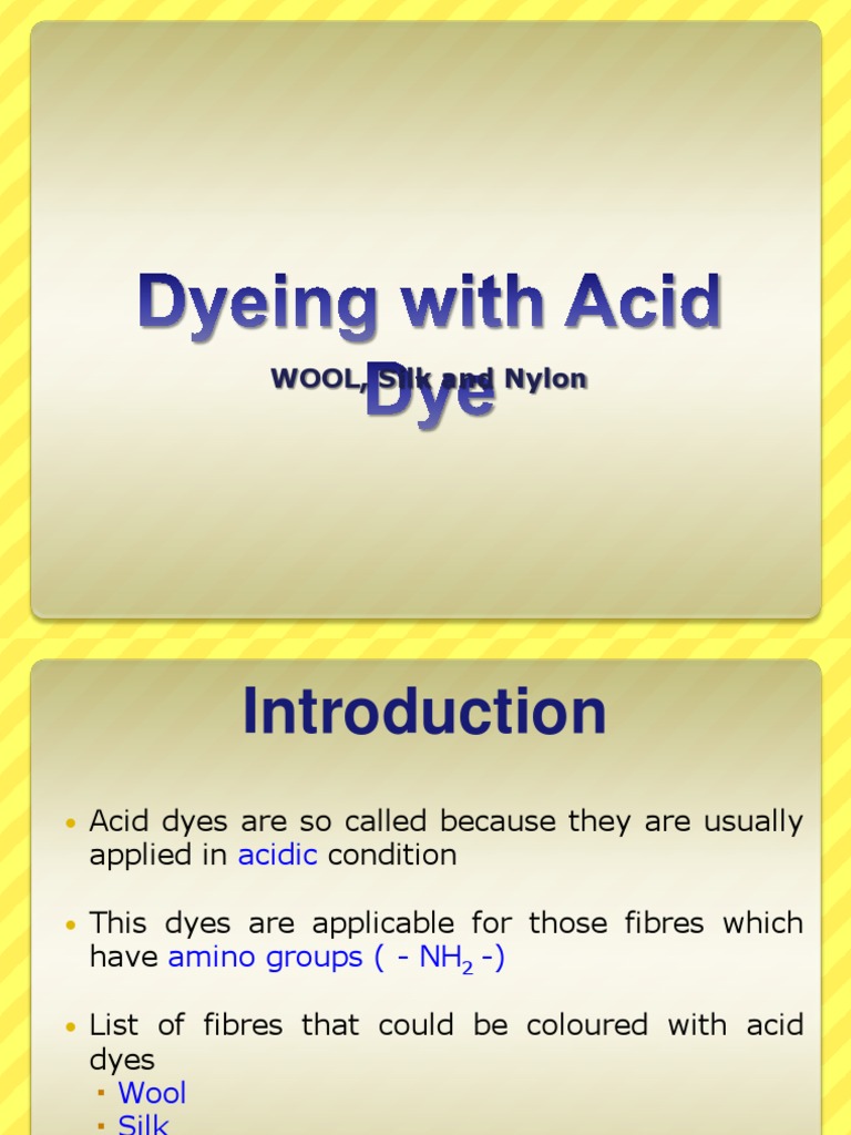 Acid Dye | PDF | Dye | Carboxylic Acid
