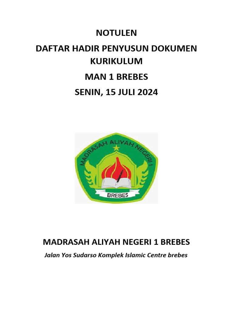 NOTULEN Kurikulum | PDF