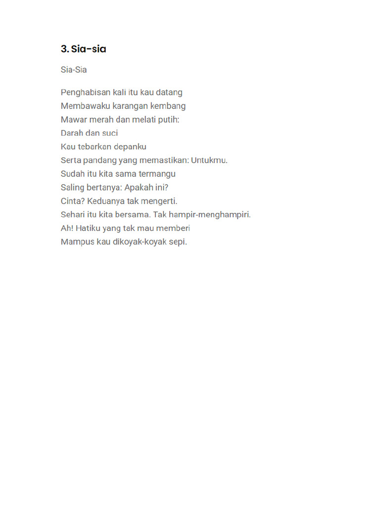 Sia Sia | PDF