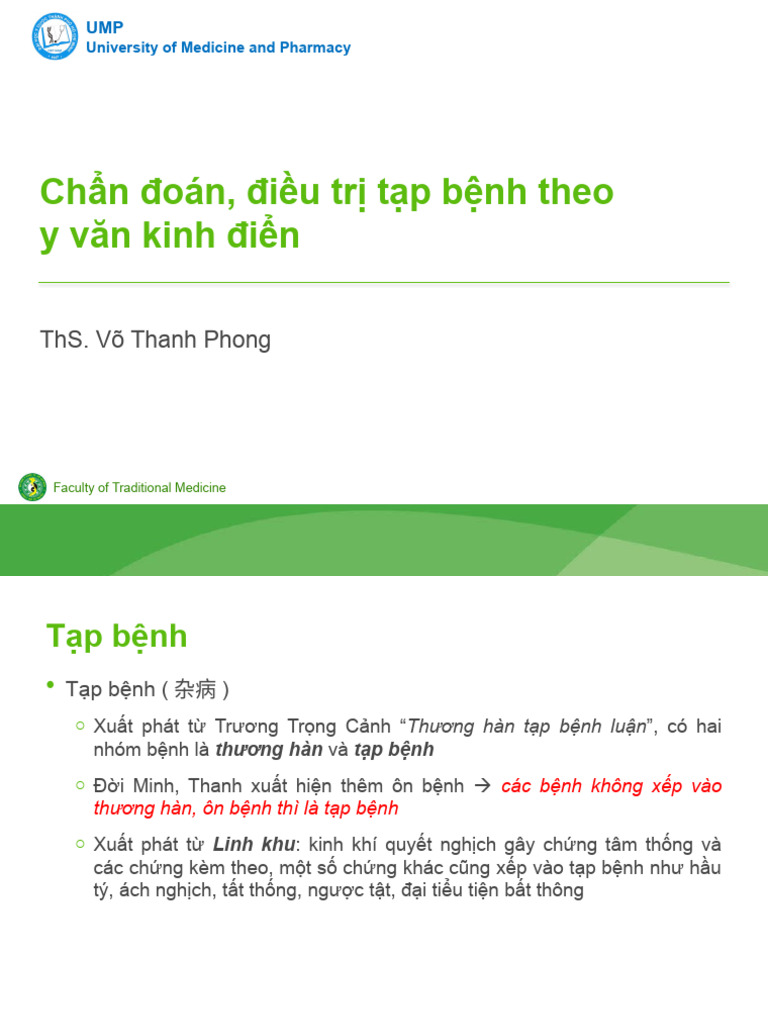 CHAN DOAN DIEU TRI TAP BENH | PDF