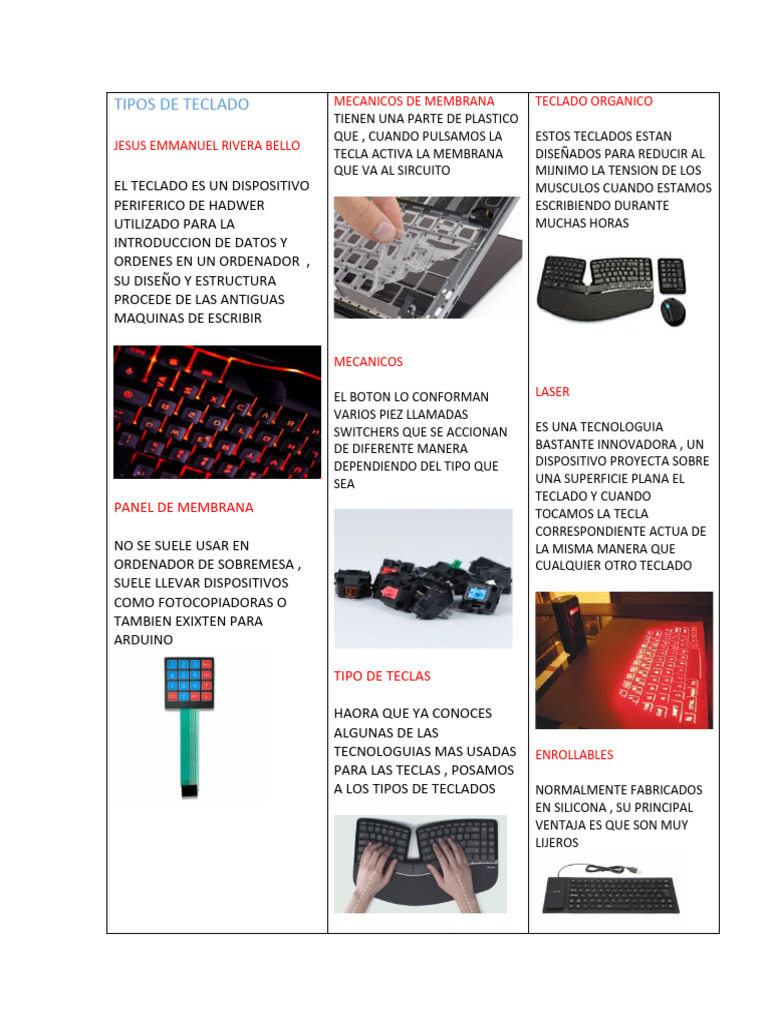 Tipos de Teclados: Guía Completa | PDF