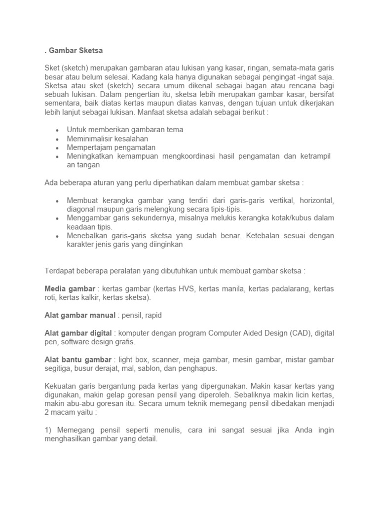 Gambar Sketsa | PDF