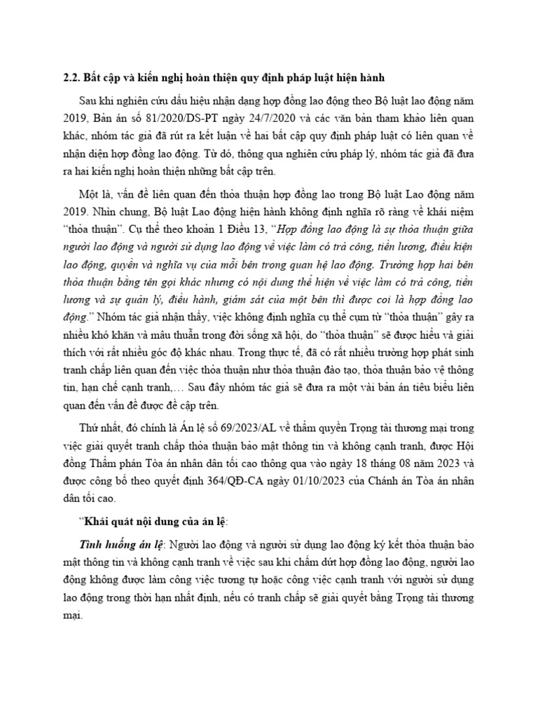 BTL - 2.2.Bất cập kiến nghị | PDF