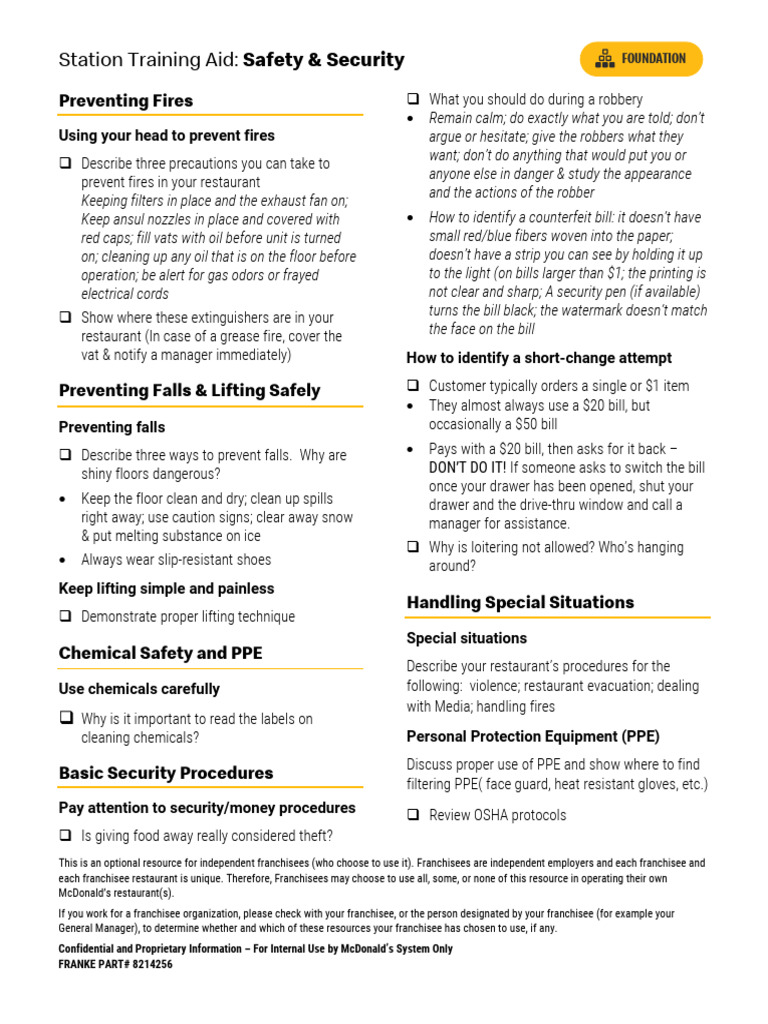 Crew MU USSafetyandSecurityTrainingAid JA PDF ENUS | PDF | Personal Protective Equipment | Safety