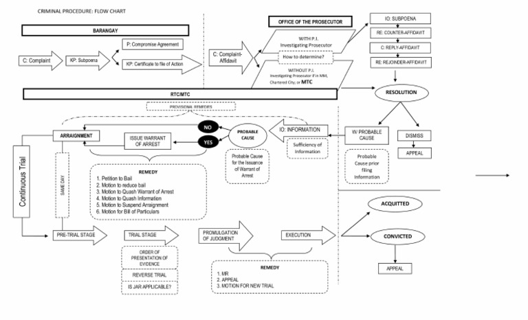 Criminal Procedue Flow Chart - Overview | PDF