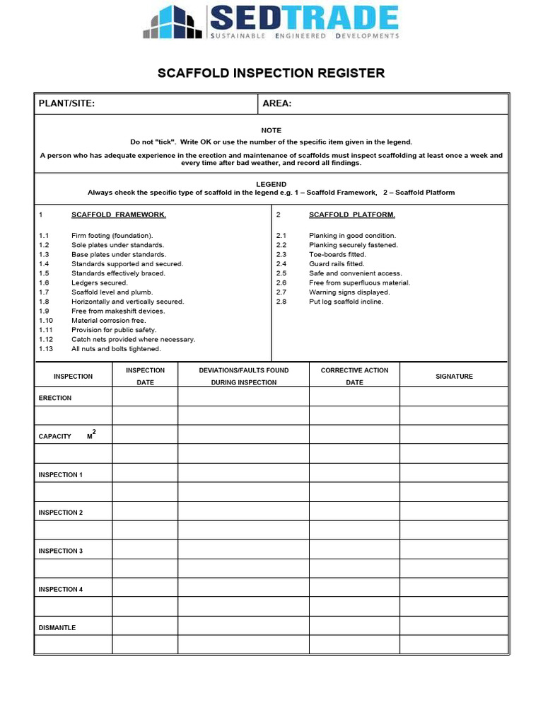 2-14-F03 Scaffold inspection | PDF