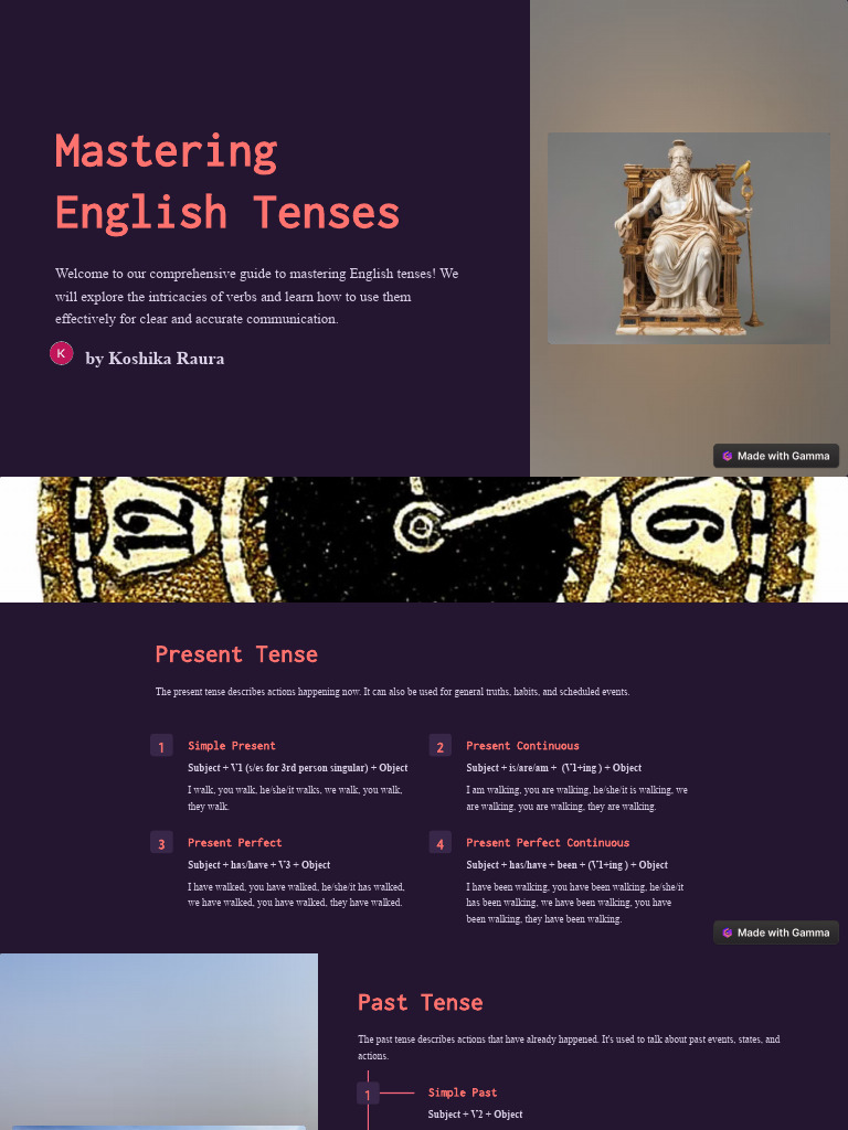 Mastering English Tenses Guide | PDF | Grammatical Tense | Linguistic ...