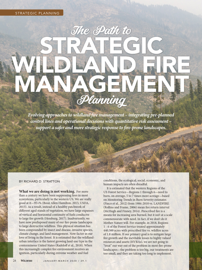 Wildfire 2020 01 Strategic Fire Management Stratton | PDF | Wildfire ...