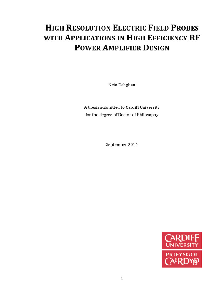 High-Resolution Electric Field Probes | PDF | Field Effect Transistor ...