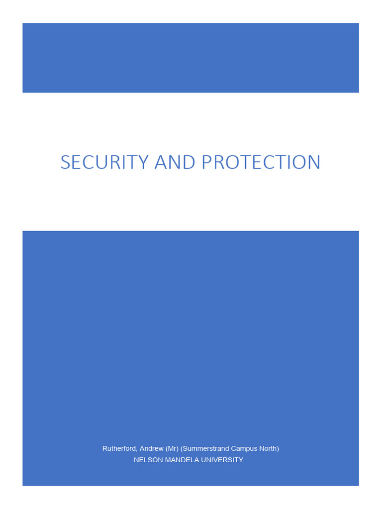 Protection and Security | PDF | Security | Computer Security