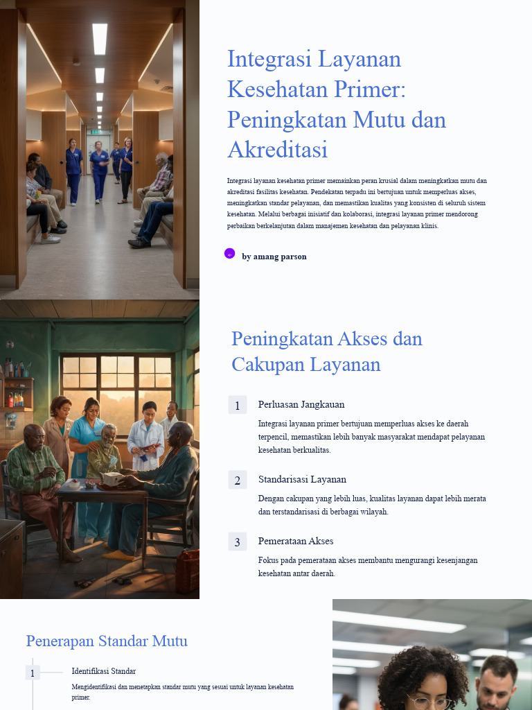 Integrasi Layanan Kesehatan Primer Peningkatan Mutu Dan Akreditasi | PDF