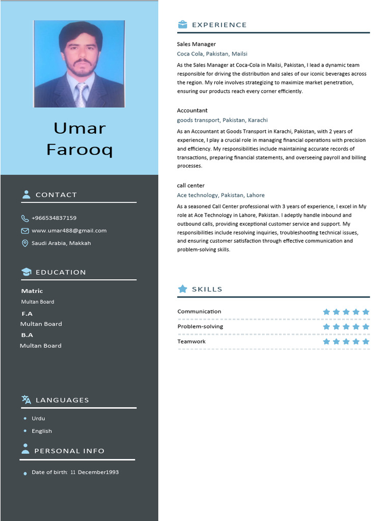 Umar Farooq Resume | PDF