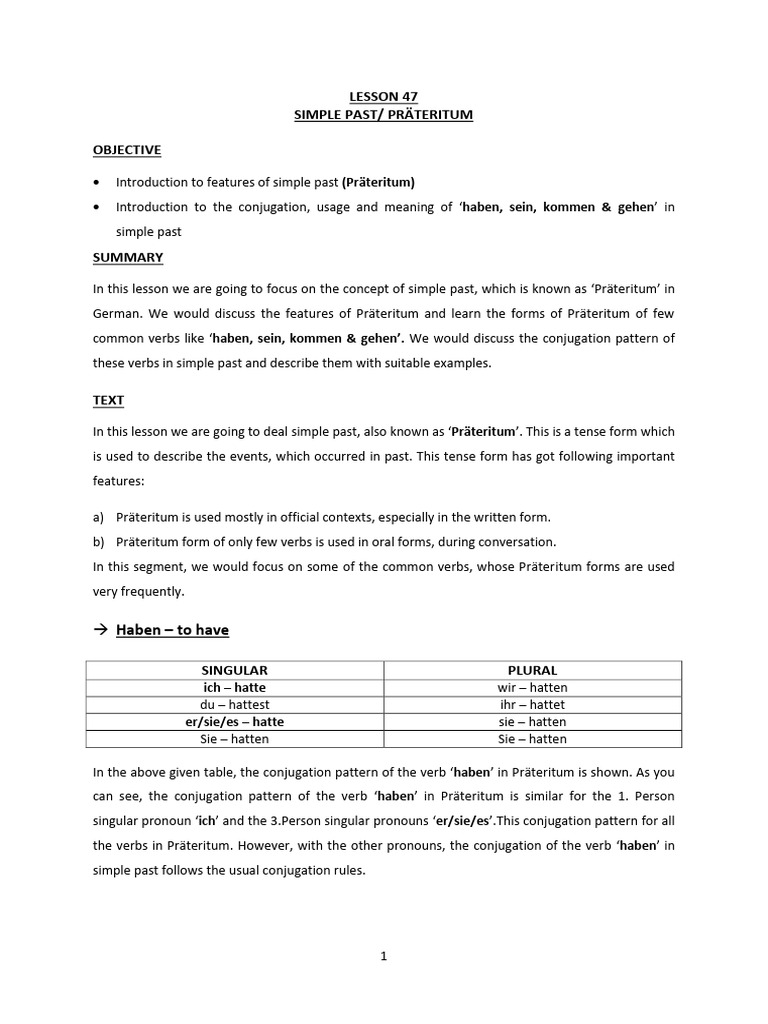 Script - Lesson 47200228111102022929 | PDF | Grammatical Conjugation ...