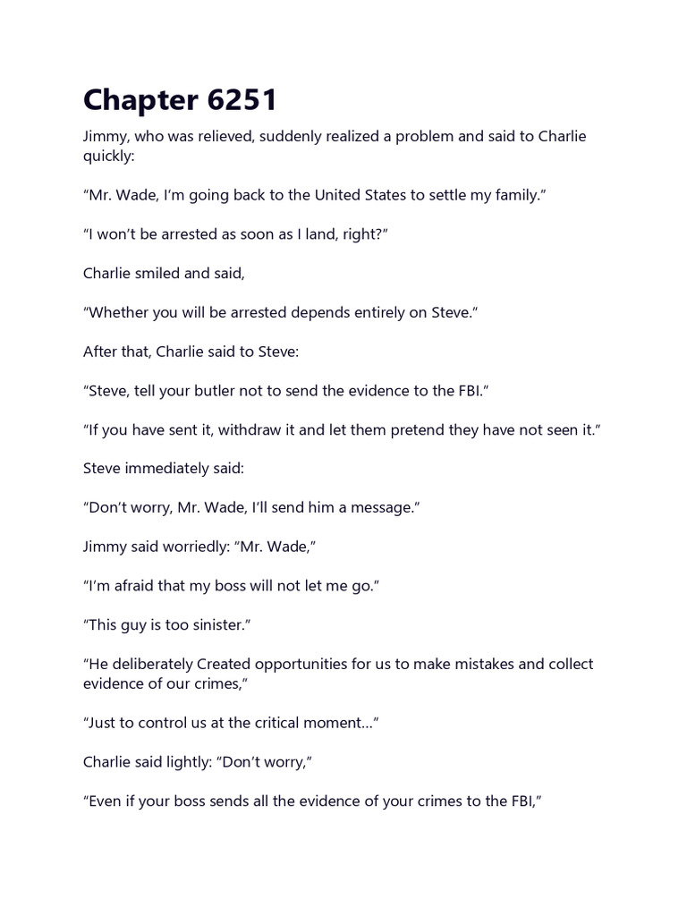 Charlie Wade Chapter 6251-6290 | PDF | Dividend | Salary