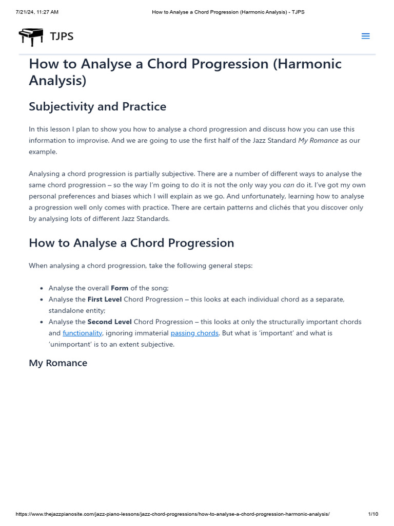 Analyzing Jazz Chord Progressions | PDF | Chord (Music) | Harmony