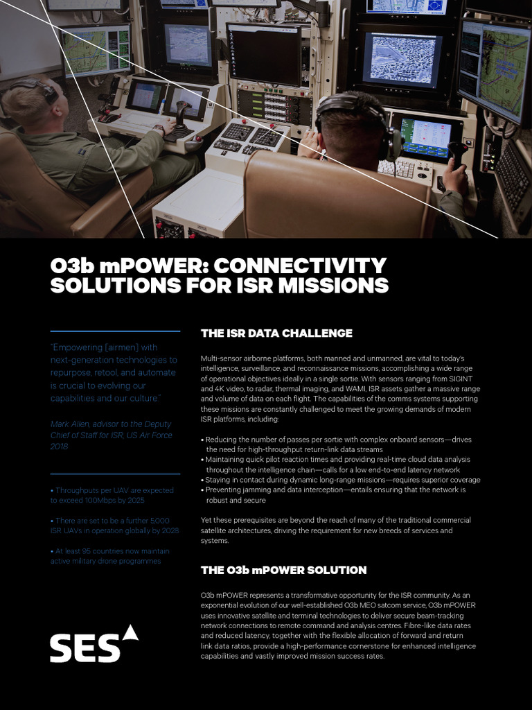 O3b mPOWER - ISR Product Sheet | PDF | Unmanned Aerial Vehicle ...