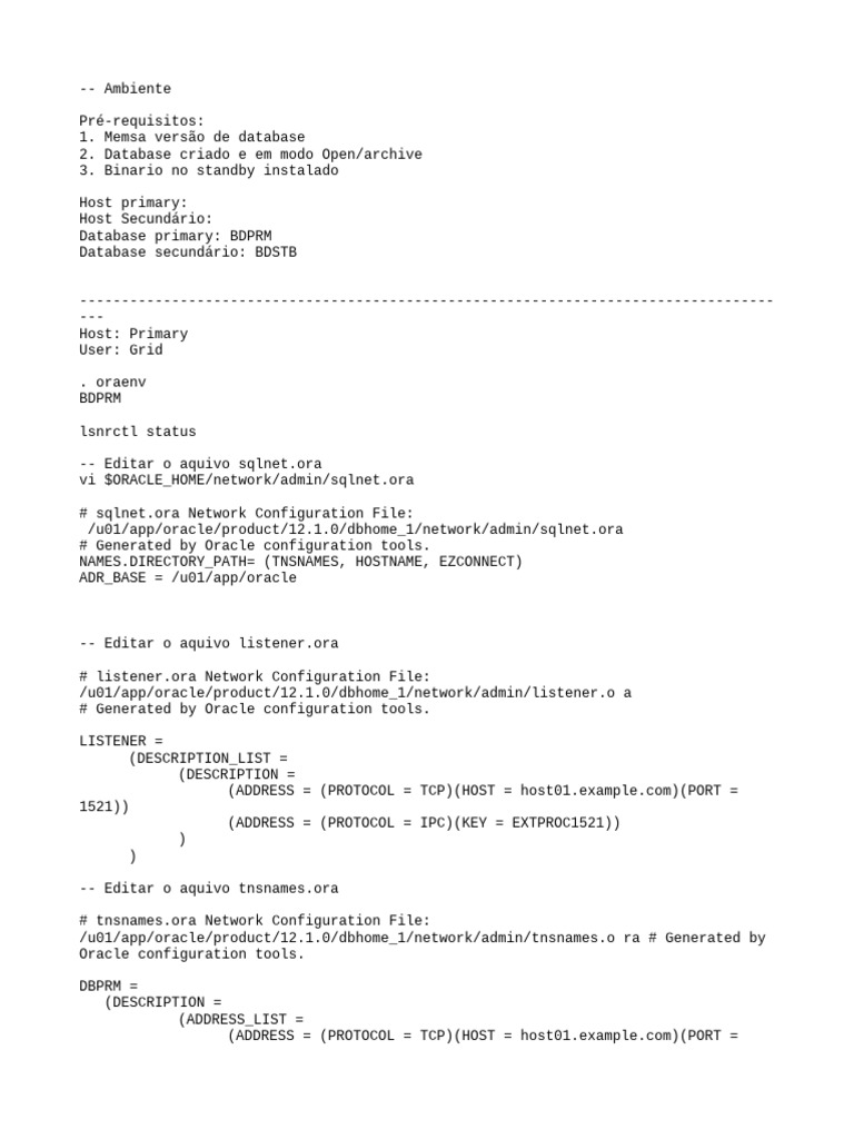 Procedure Create DG BD Single | PDF | Computer Network | Operating System