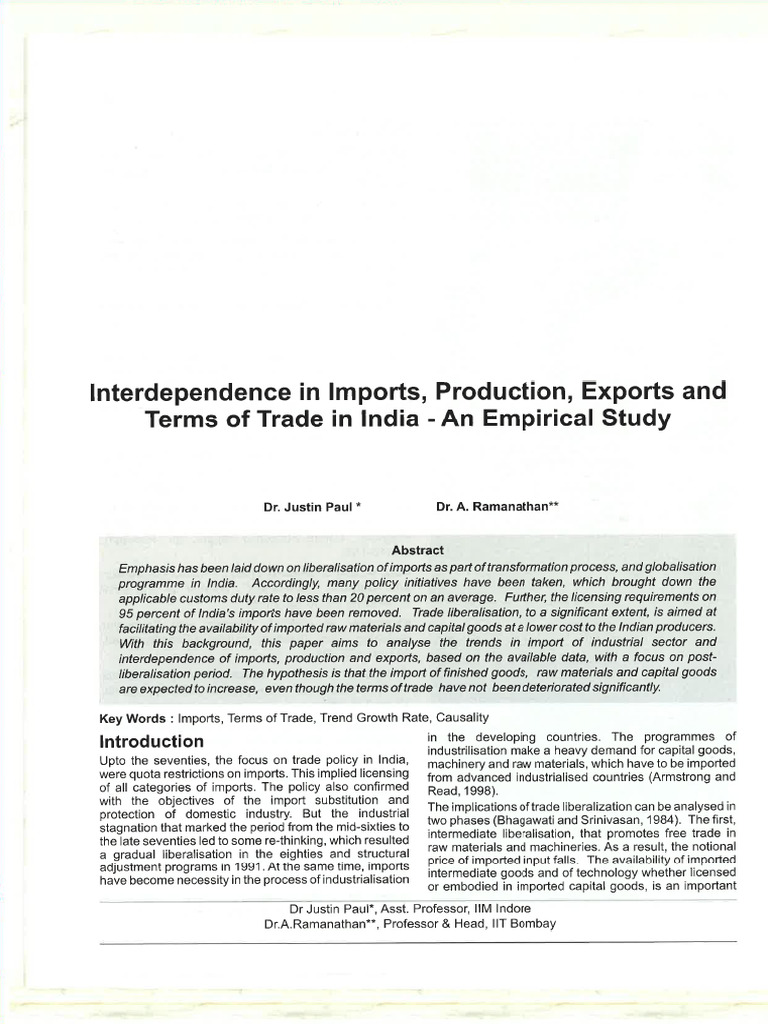Interdependence | PDF