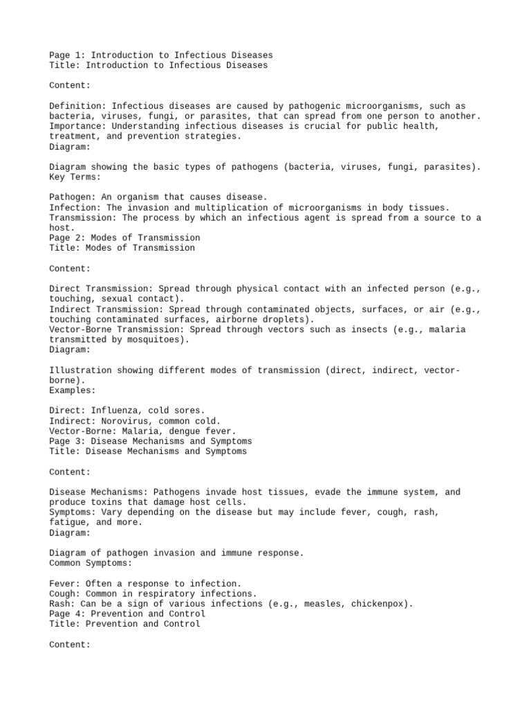 Infectious Diseases Class Notes | PDF | Infection | Pathogen