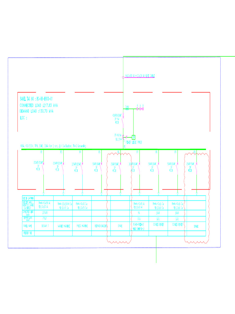 Pgsc-E-Sldig-Single Line Diagram of Panel Prod-01 | PDF
