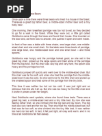 Classic Short Stories Worksheets | PDF | Goldilocks And The Three Bears