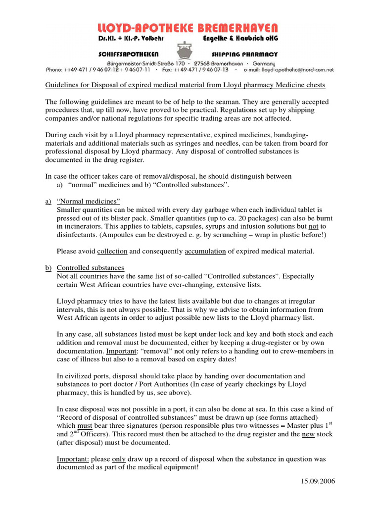 Guidelines for Disposal of expired medical material_Instructions and ...
