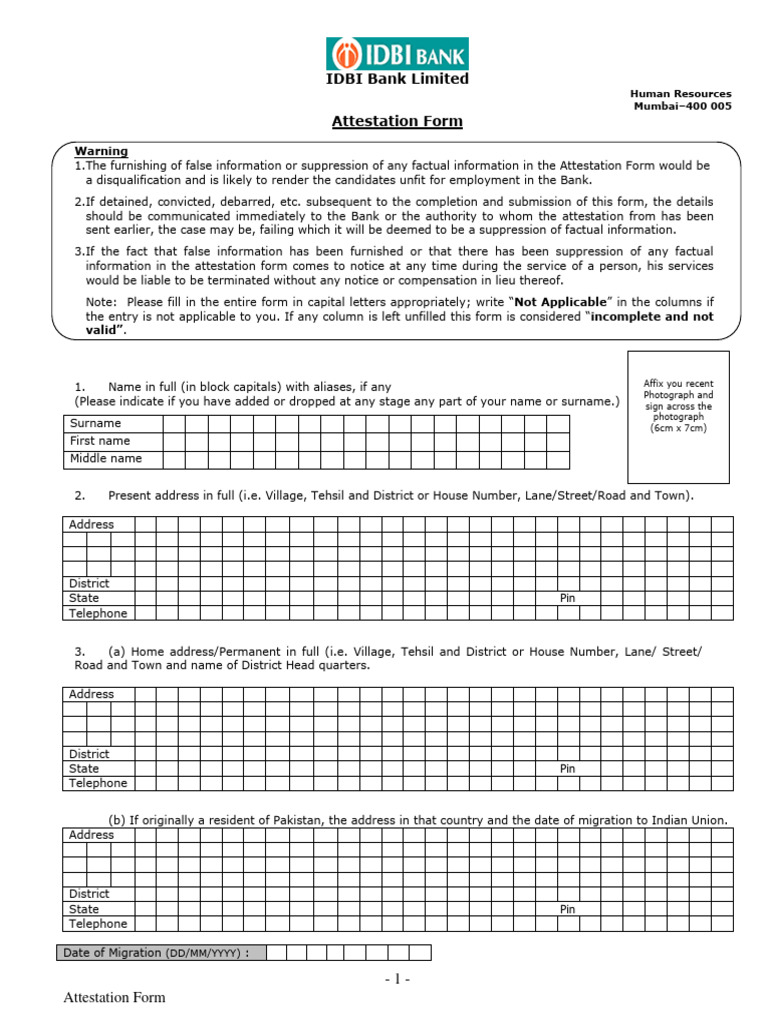 Employee Identity Attestation Form | PDF | Common Law | Public Law