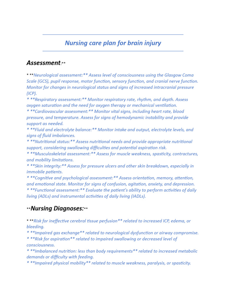 Brain Injury | PDF | Traumatic Brain Injury | Physical Therapy