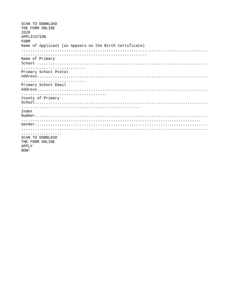 MPESA Foundation Academy Application-Form-2020 | PDF | Leadership | Entrepreneurship