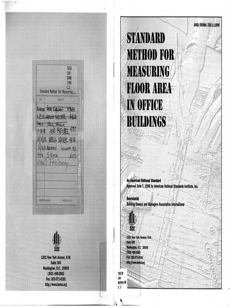 Standard Method For Measuring Floor Area in Office Building | PDF